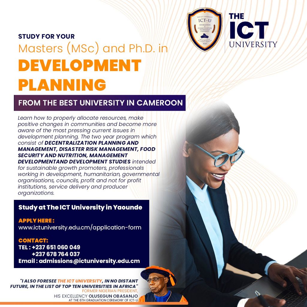 ICT University of Cameroon: Masters & PhD Diplomas offered in ...